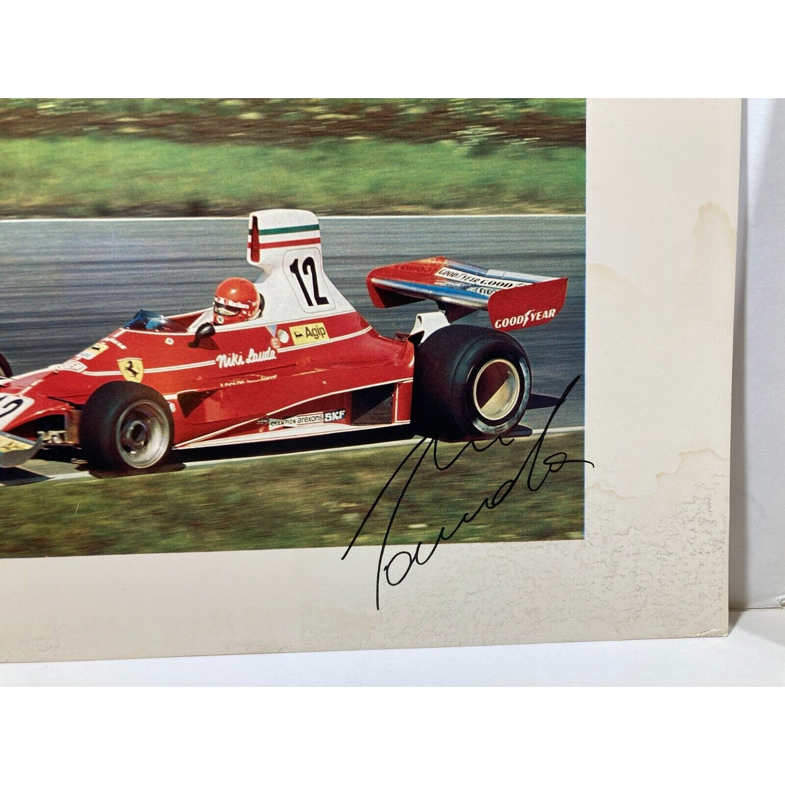 ENZO FERRARI & Niki Lauda Promotional Photograph Print Lot 1970s Made ...