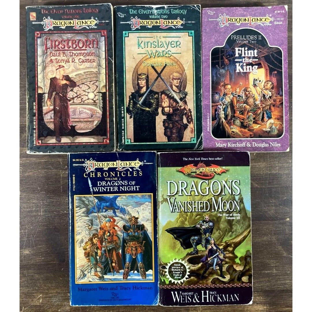 D&D Dragonlance Book Mix Lot of 5 Chronicles Weis Hickman Elven Nations Preludes - Etsy
