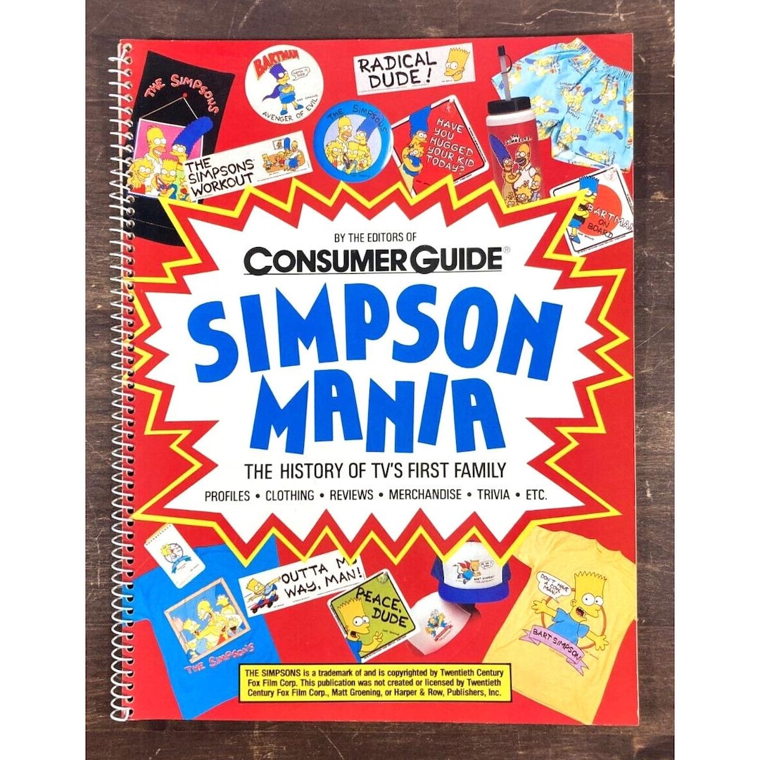 The Simpsons Mania Book 1990 by Consumer Guide Editors Spiral Bound ...