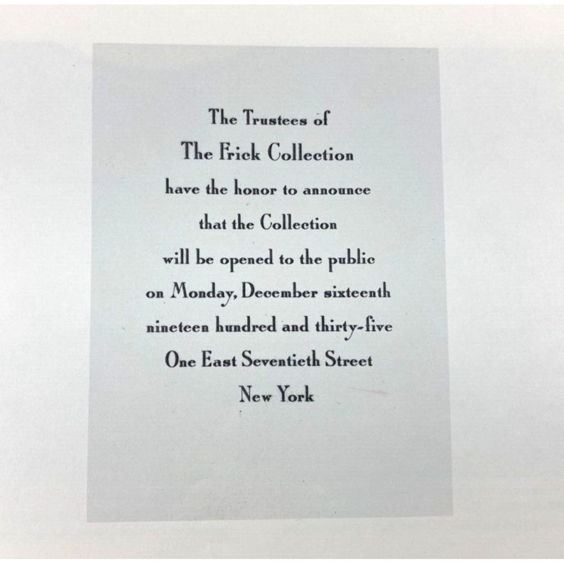 The FRICK COLLECTION Museum 1935 Retrospective Exhibition Catalog From ...