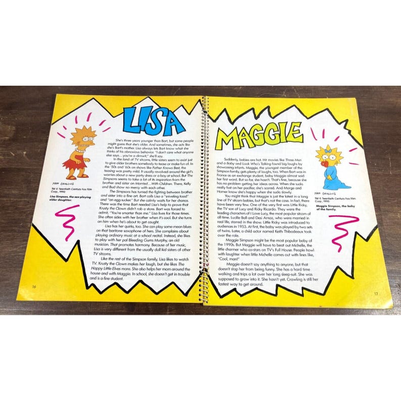 The Simpsons Mania Book 1990 by Consumer Guide Editors Spiral Bound ...