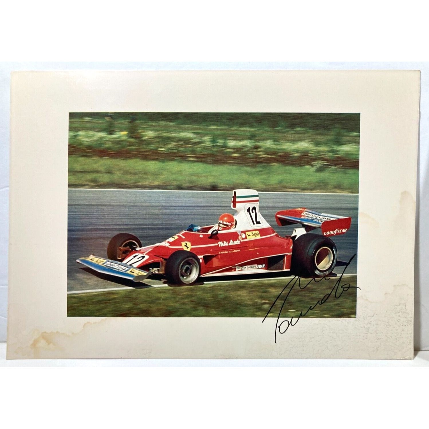 ENZO FERRARI & Niki Lauda Promotional Photograph Print Lot 1970s Made ...