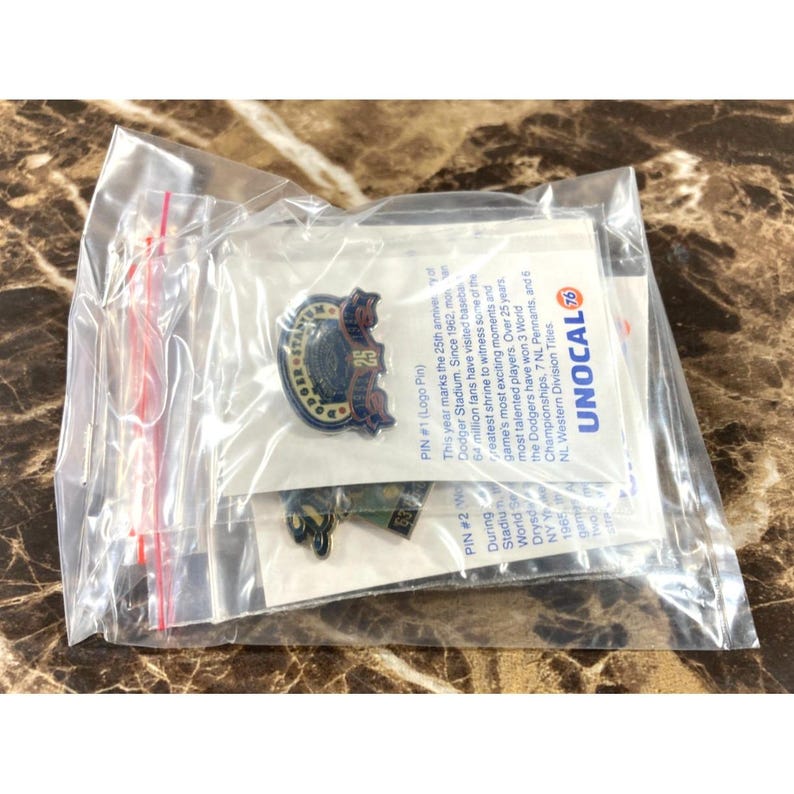 Los Angeles Dodgers 1987 Unocal 76 Pin Set NEW SEALED 25th Anniversary ...