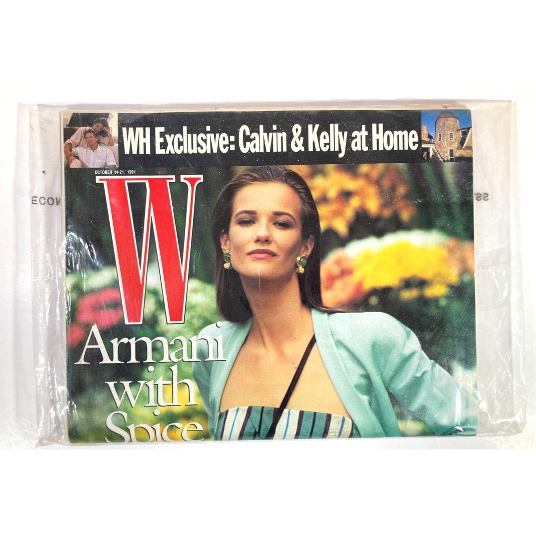Vintage W FASHION MAGAZINE Newspaper October 14-21st 1991 - Etsy