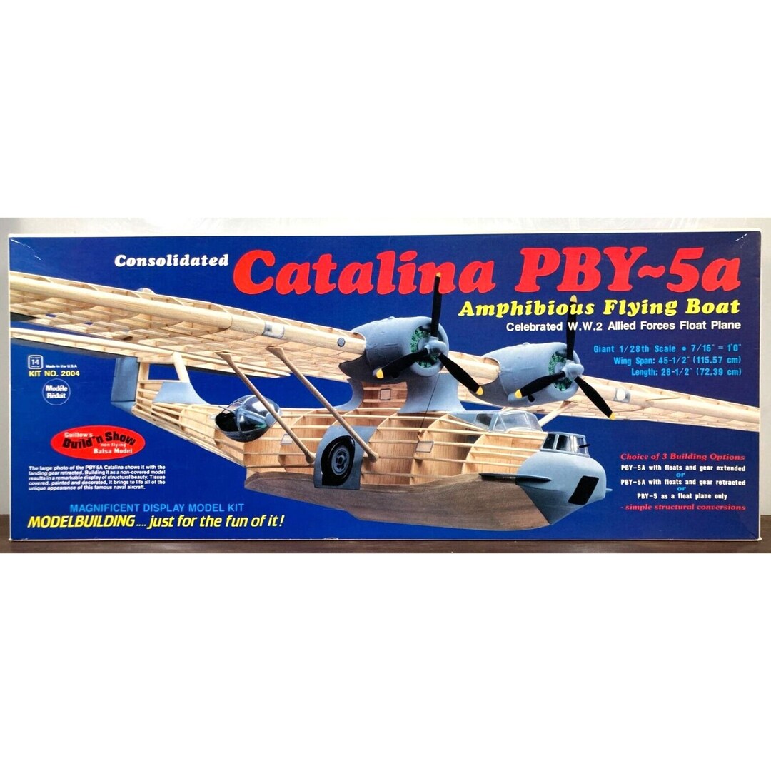GUILLOWS PBY-5A CATALINA 2004 1/28 Model Airplane Kit New Open Box ...