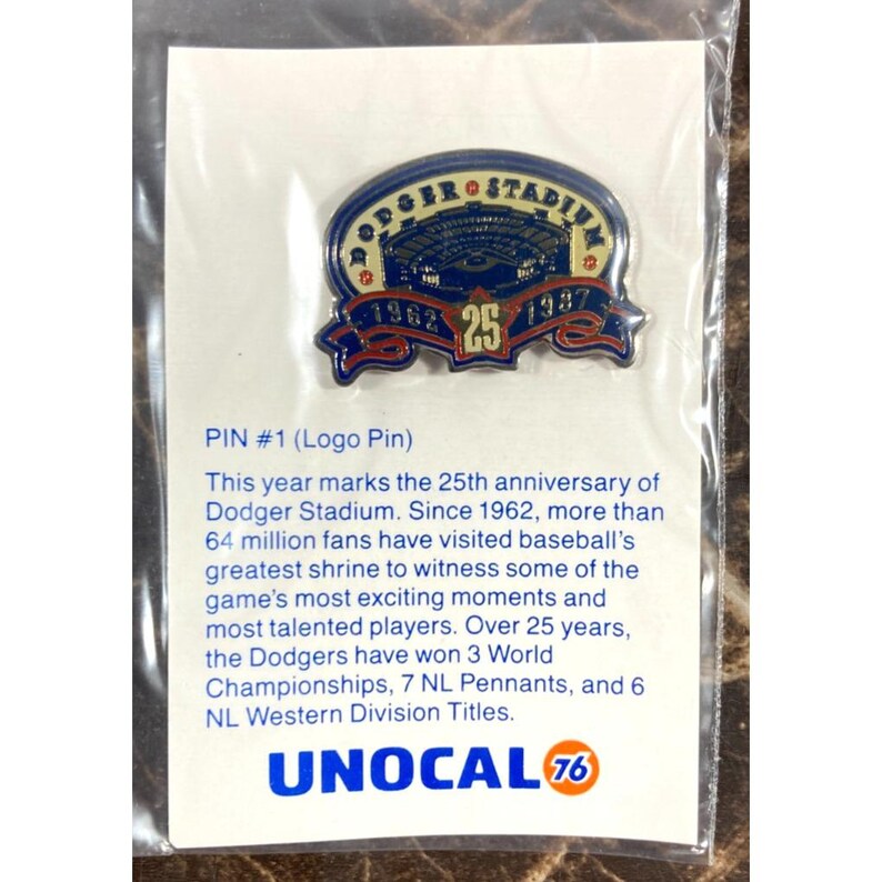Los Angeles Dodgers 1987 Unocal 76 Pin Set NEW SEALED 25th Anniversary ...