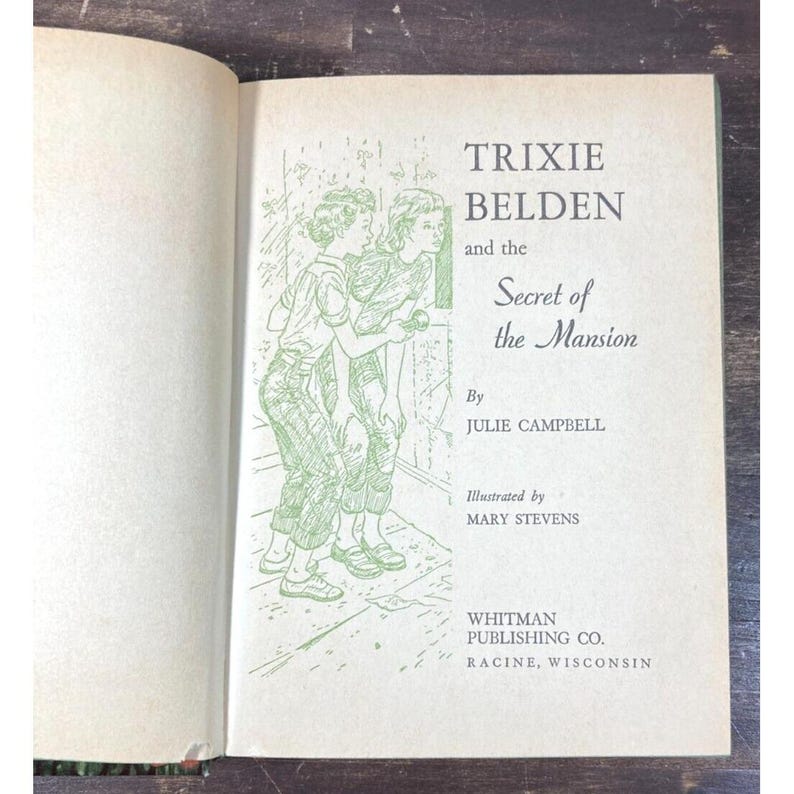 Trixie Belden and the Secret of the Mansion 1954 Glossy Whitman ...