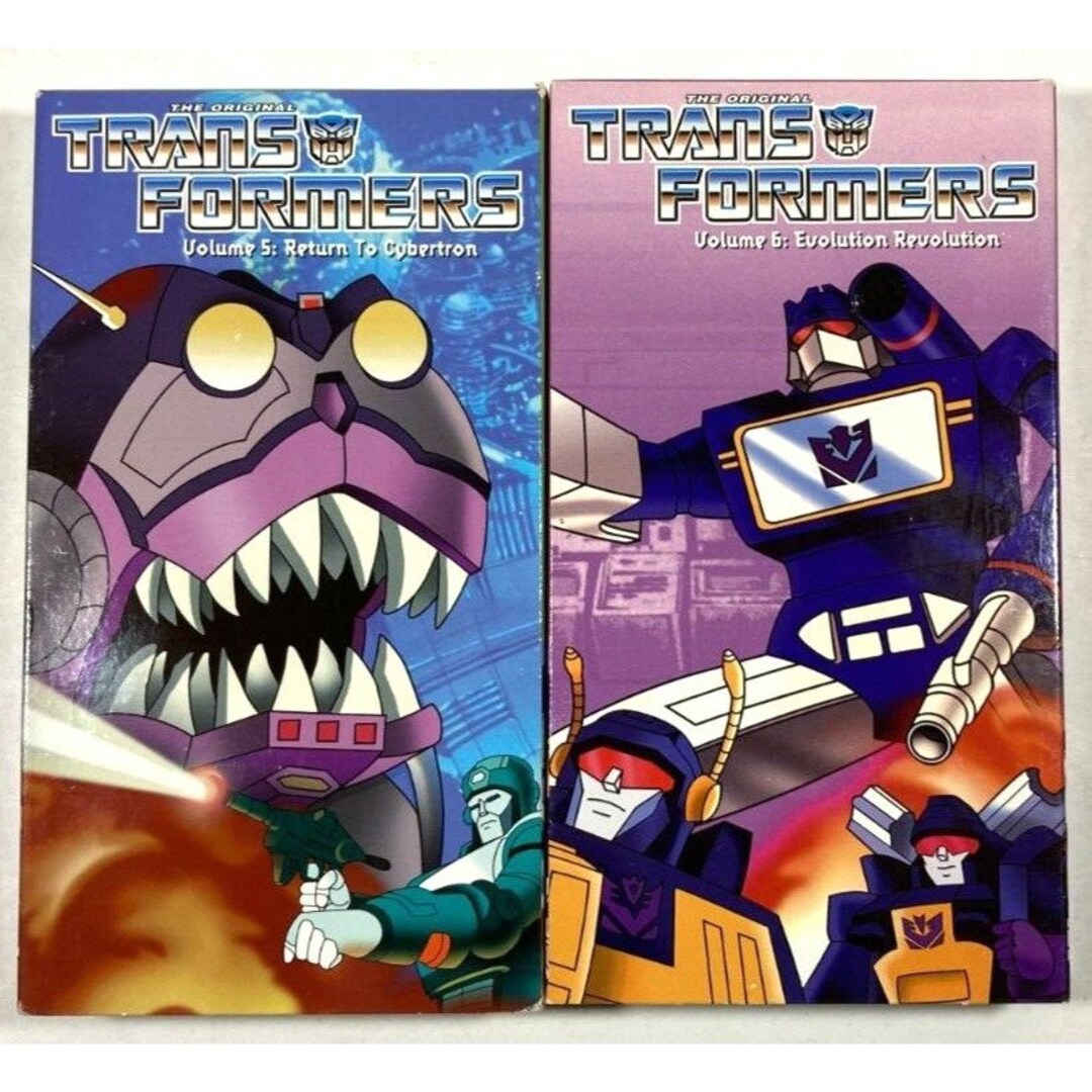 The Original TRANSFORMERS VHS Volume 5 & 6 Lot Kid Rhino 1999 Tapes ...