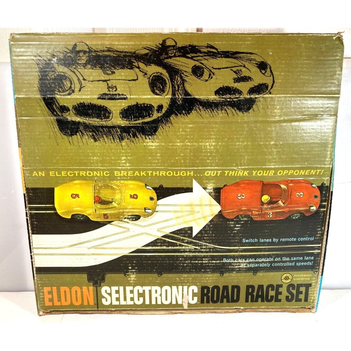 Vintage 1960's ELDON UNGAR Slot Car 69 Piece Track Lot BOX Accessories ...