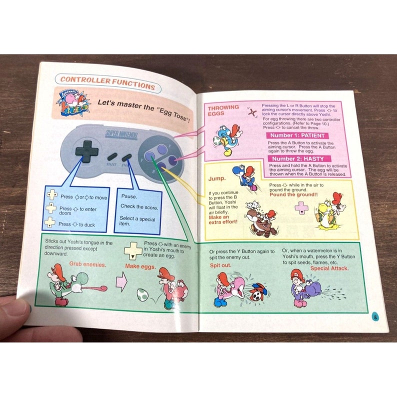 Super Mario World 2 Yoshi's Island INSTRUCTION BOOKLET Only Nintendo SNES 1995 Video Game Manual ...