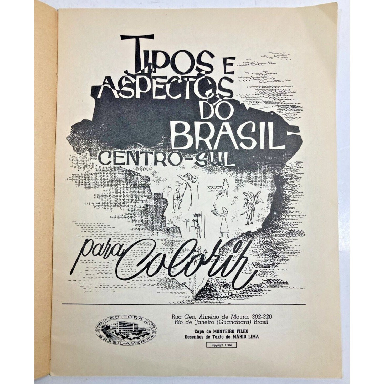 Lot of 2 Vintage EBAL BRAZIL Brazilian History Coloring Books 1965 ...