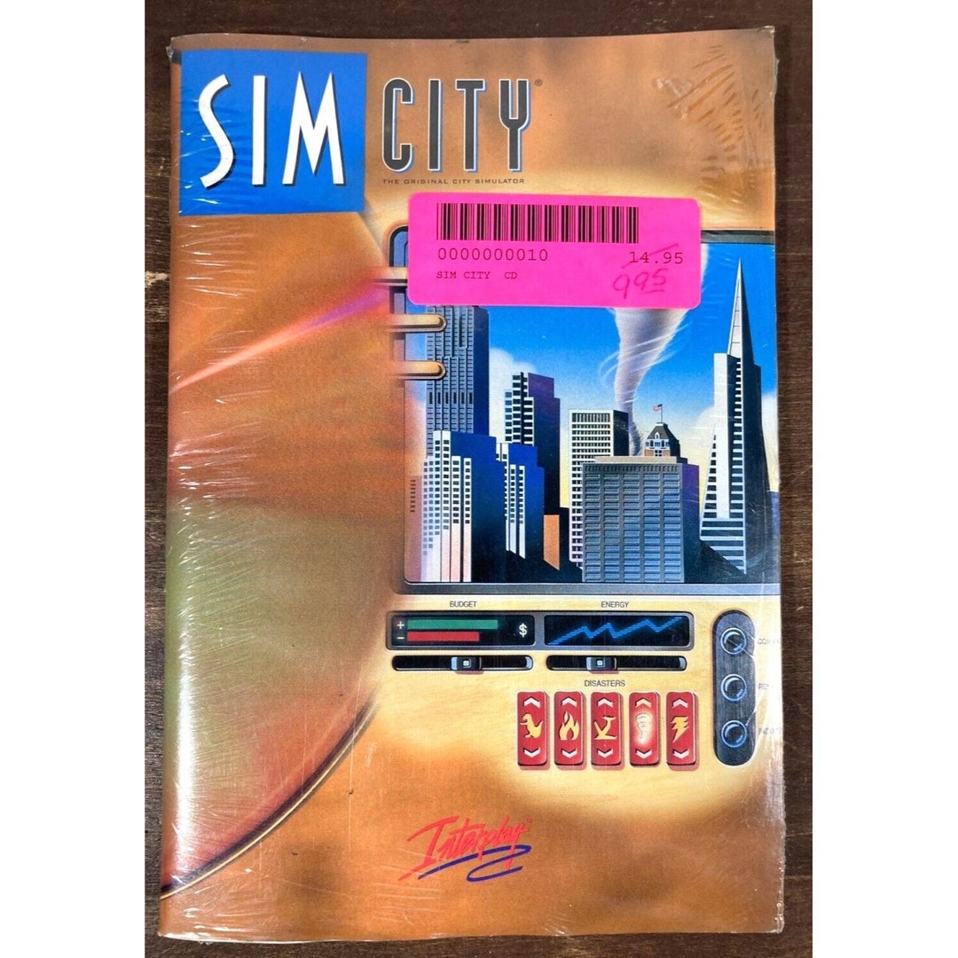 Sim City 1994 Enhanced Cinematic CD-ROM Game Dos V1.1n W/ Manual SEALED ...
