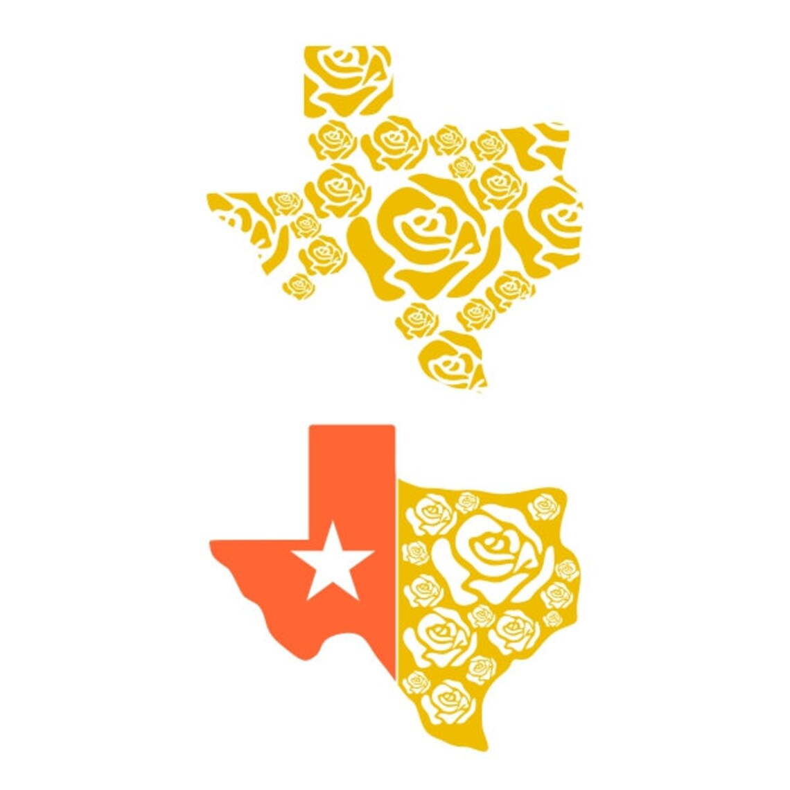 Rose of Texas Cuttable Design PNG DXF SVG & Eps File for - Etsy