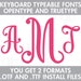 Charles Script Monogram Truetype Font Keyboard Typeable OTF TTF Install ...