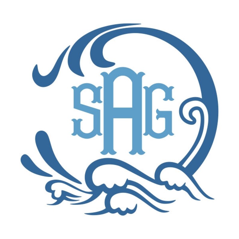 Wave Frame Cuttable Design PNG DXF SVG & Eps File for | Etsy