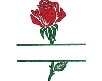 Rose Flower Split Machine Embroidery Design Instant Digital Download 6 ...