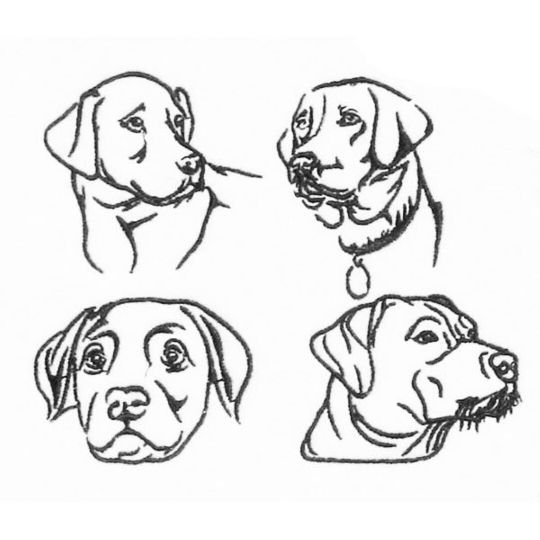 Labrador Retriever Lab Embroidery Designs Instant Download - Etsy