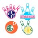 Bowling Monogram Frame Cuttable Design PNG DXF SVG & Eps File - Etsy