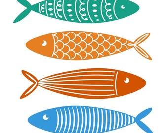 Fish Cuttable Design SVG PNG DXF & Eps Designs Cricut Cameo - Etsy