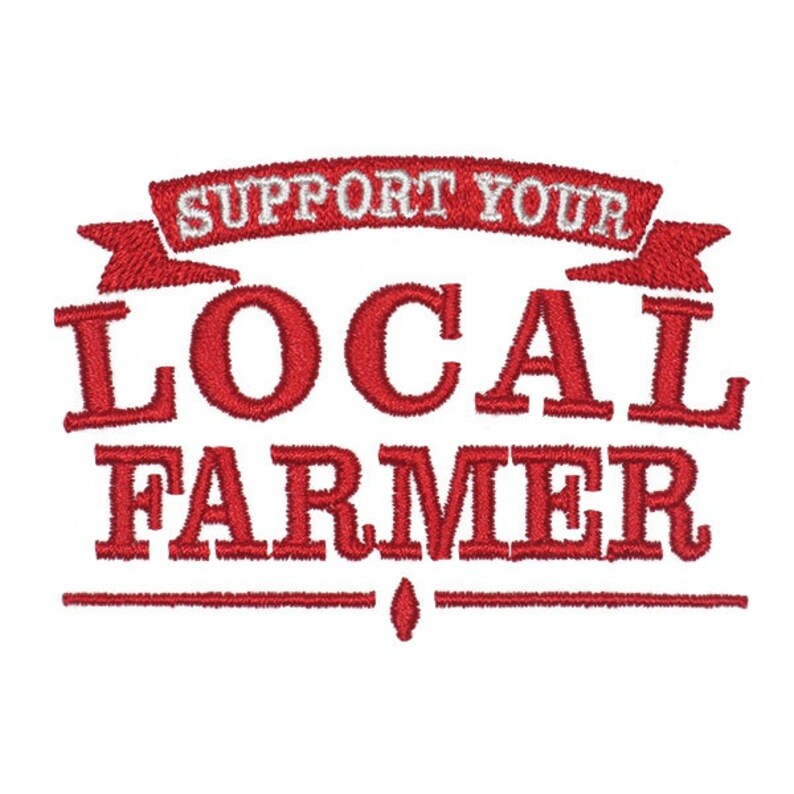 Support Your Local Farmer Embroidery Design Instant Download - Etsy