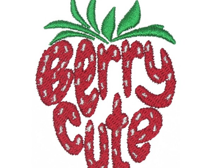 Berry Cute Strawberry Embroidery Design - Instant Download - Etsy