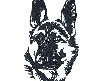 German Shepherd Embroidery Design Animal Embroidery Design Shepherd Dog ...
