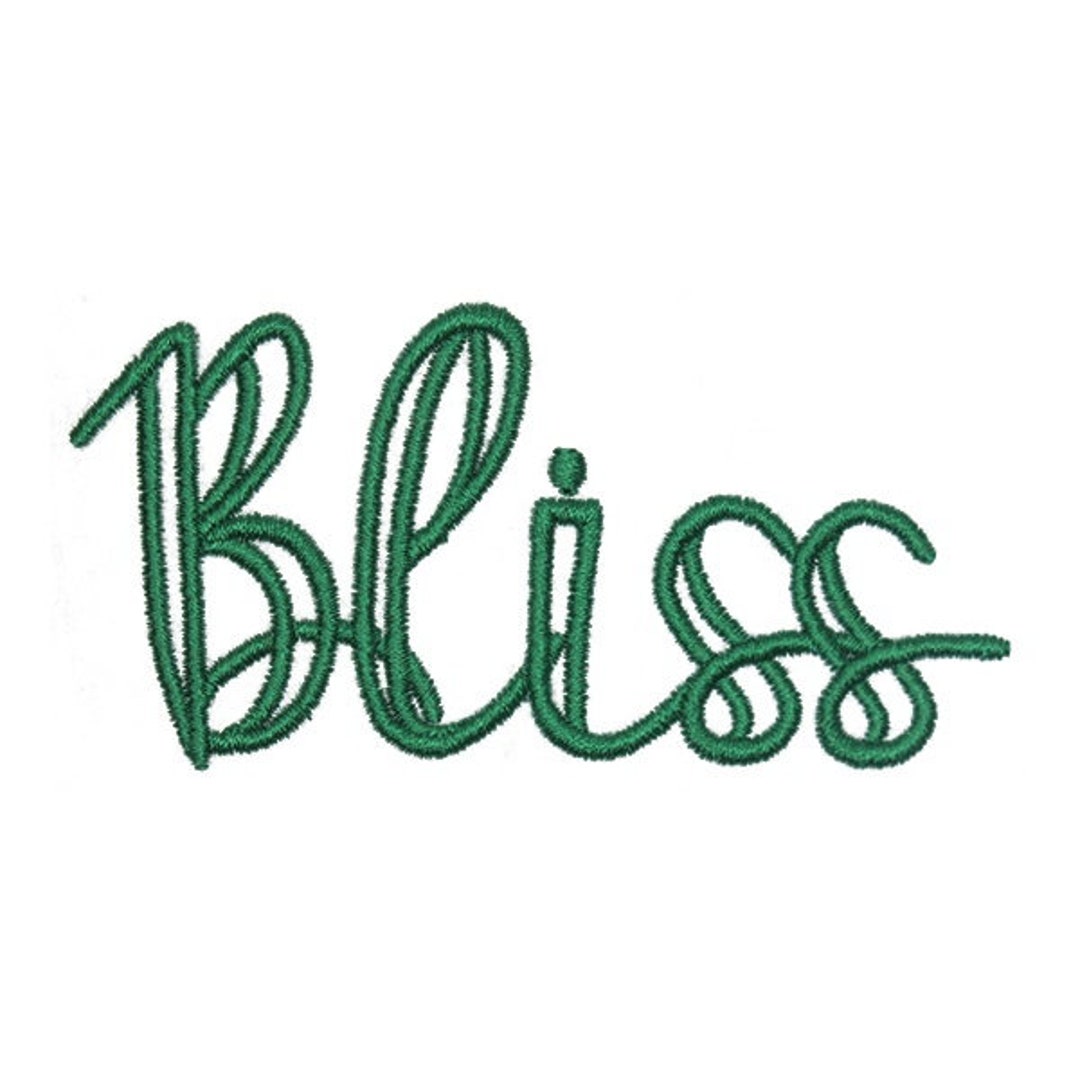 Bliss Script Machine Embroidery Font 3 Sizes 2" 3" and 4" - INSTANT ...