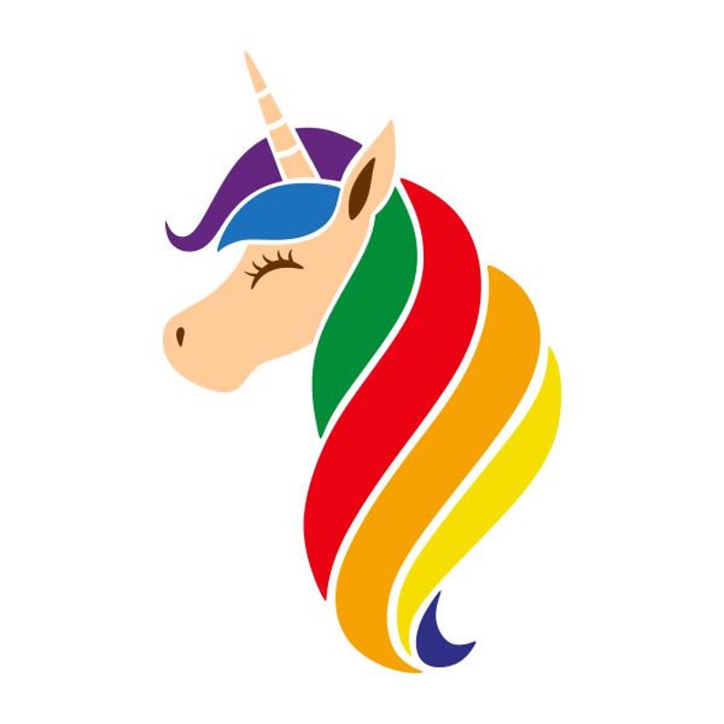 Rainbow Unicorn Cuttable Design PNG DXF SVG & Eps File for - Etsy