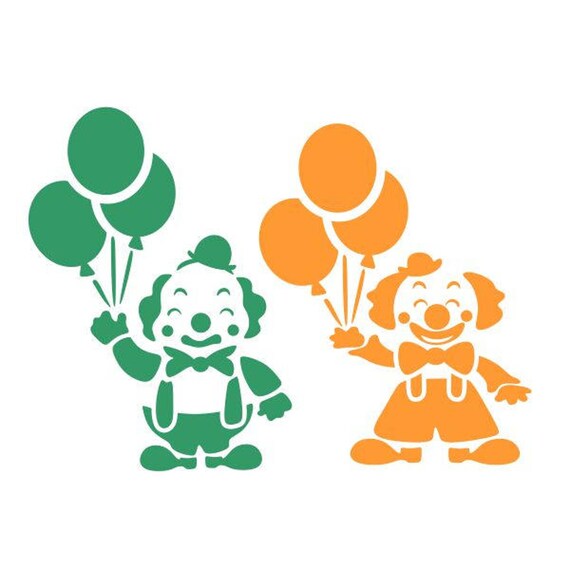 Clown balloons Circus Clipart Cuttable Design PNG DXF SVG & | Etsy