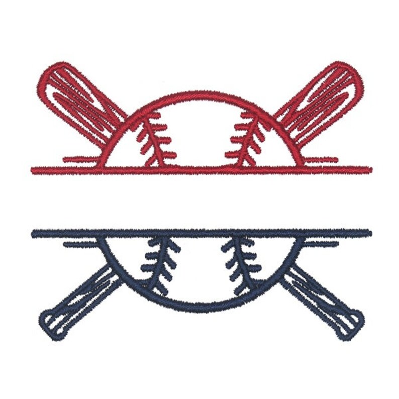 Baseball Softball Crossed Bats Split Embroidery Frame | Etsy