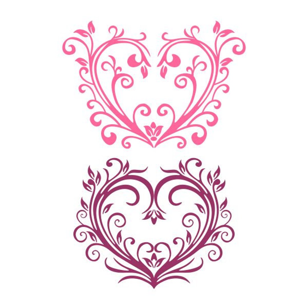 Valentine Heart Cuttable Design PNG DXF SVG & Eps File for Silhouette ...