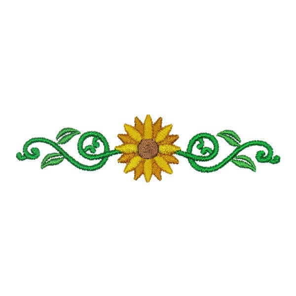 Sunflower Applique Design - Etsy