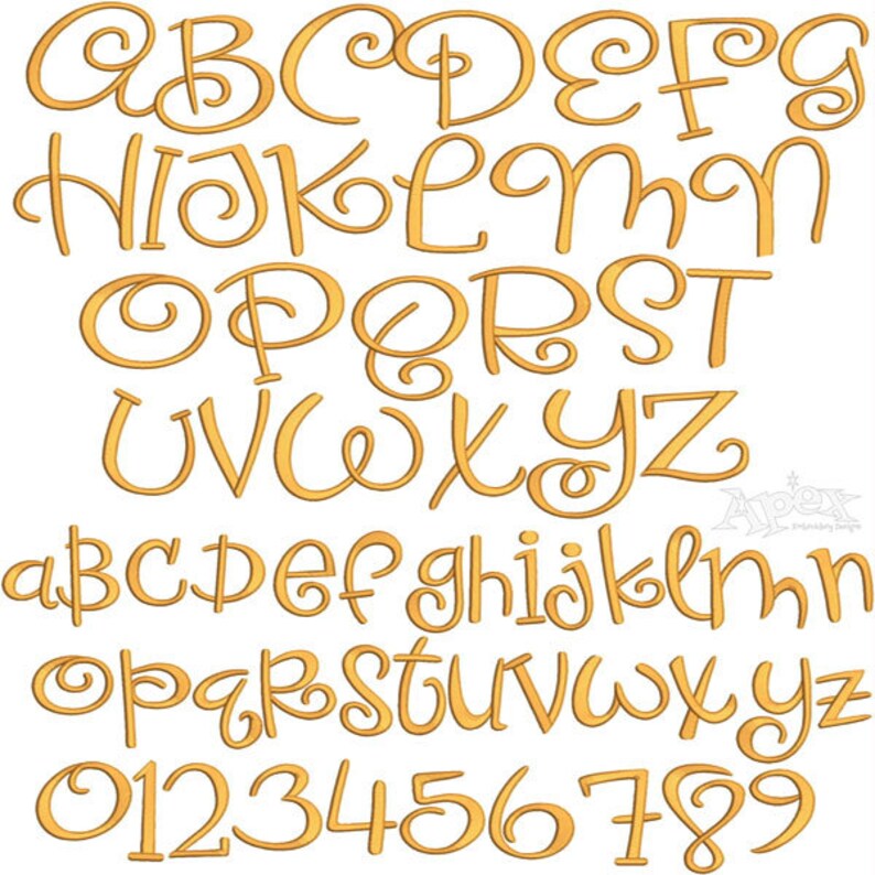 Augusta Script Machine Embroidery Font 3 Sizes 1.5 - Etsy