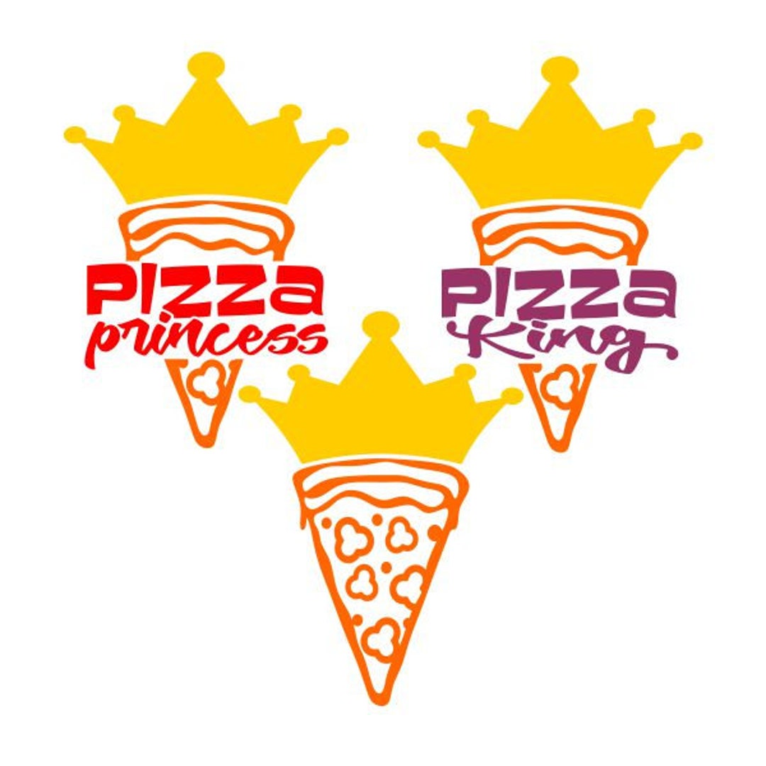 Pizza King and Princess Cuttable Design PNG DXF SVG & Eps File for ...