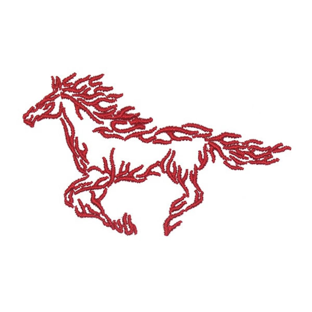 Running Horse Embroidery Design Instant Download - Etsy