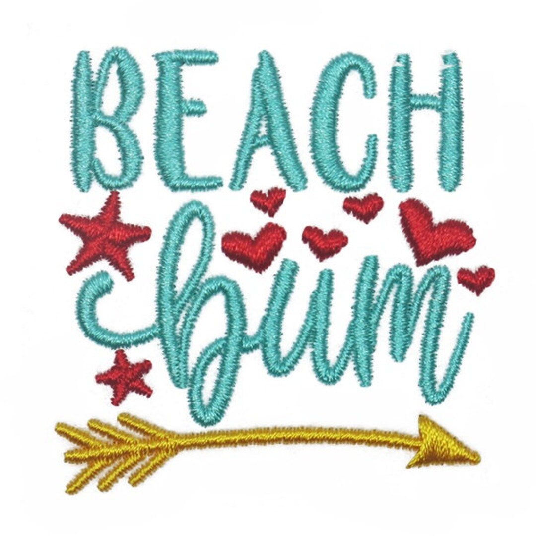 Beach Bum Embroidery Design Instant Download - Etsy