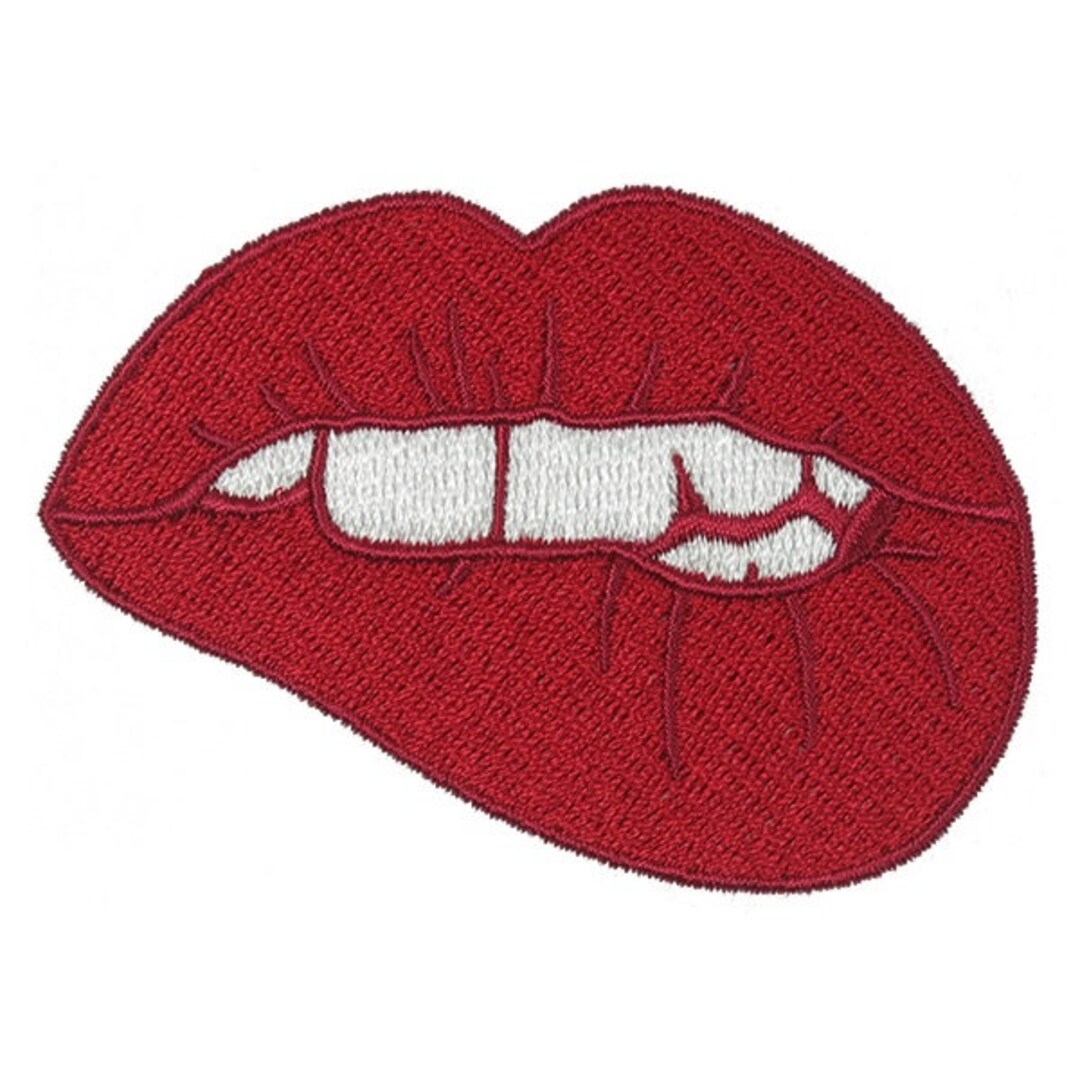 Biting Lips Embroidery Design Instant Download - Etsy