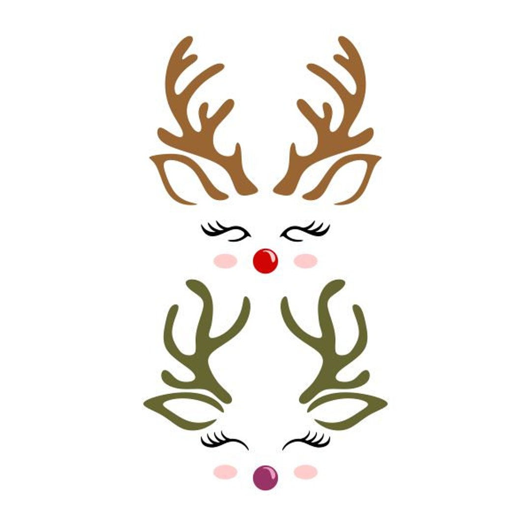 Reindeer Face Cuttable Design PNG DXF SVG & Eps File for Silhouette ...