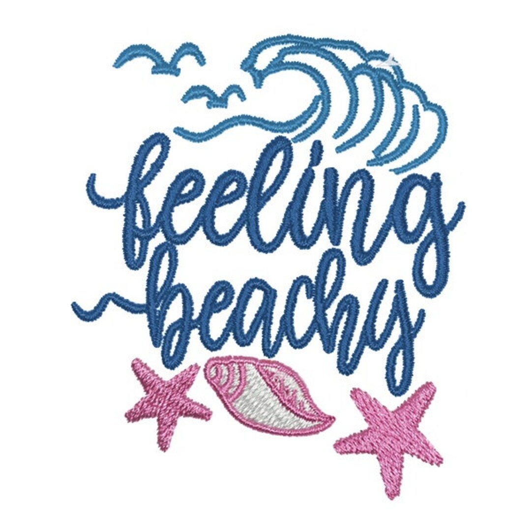Feeling Beachy Embroidery Design Instant Download - Etsy