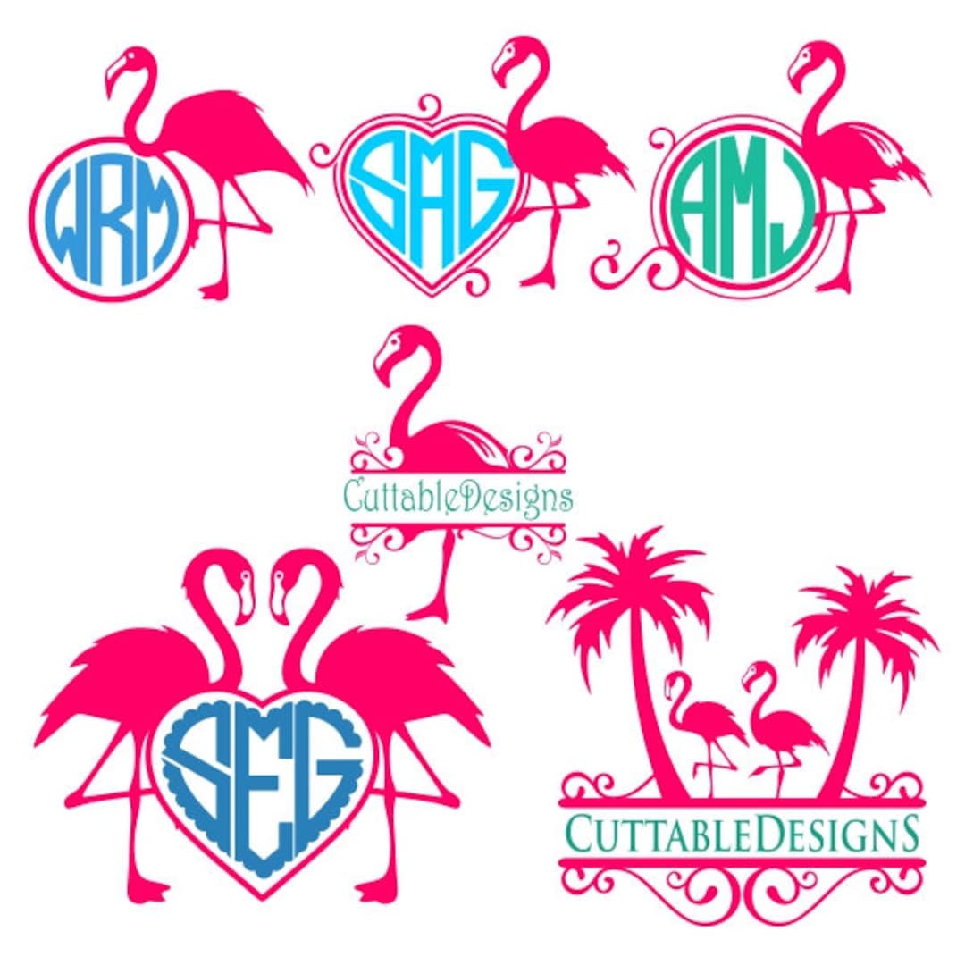 Flamingo Frame Cuttable Design PNG DXF SVG & Eps File for - Etsy