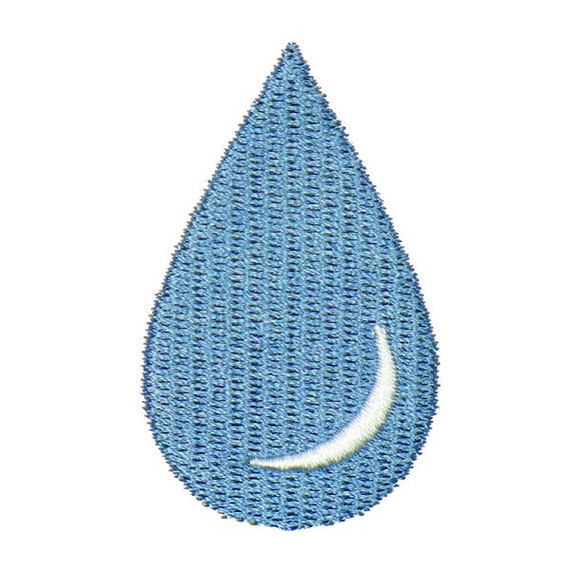 Water Drop Embroidery Design Instant Download | Etsy