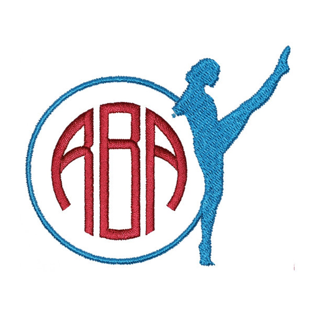 Dancer Monogram Frame Embroidery Design Instant Download - Etsy