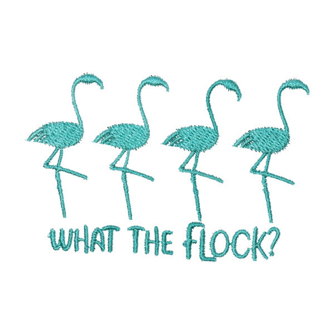 What the Flock Flamingos Embroidery Design INSTANT DOWNLOAD - Etsy