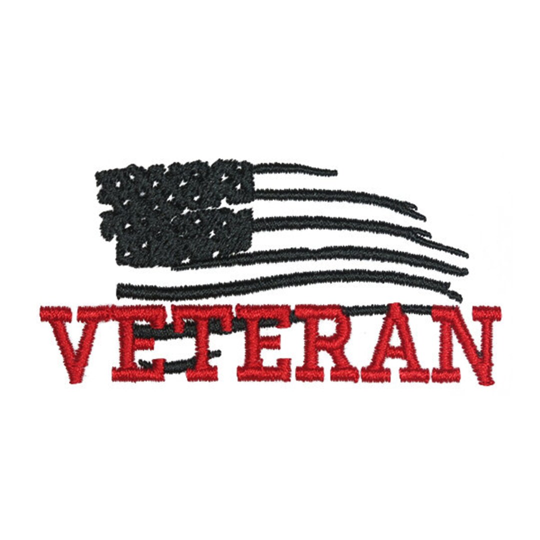 Veteran US Flag Embroidery Design Instant Download - Etsy