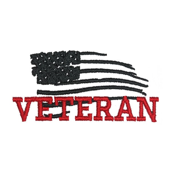 Veteran US Flag Embroidery Design Instant Download | Etsy