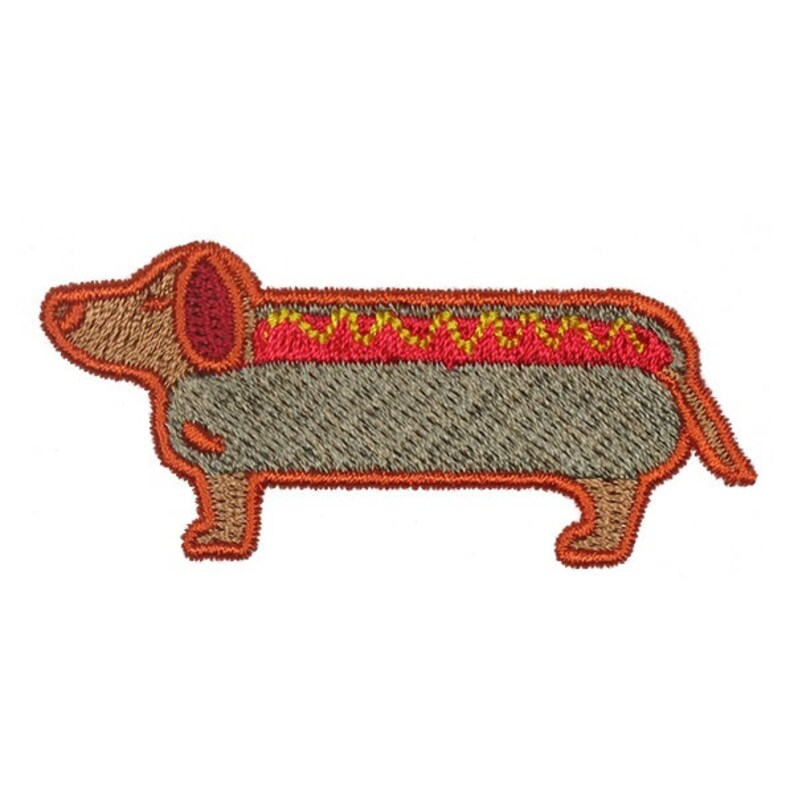 Hot Dog Embroidery Design Instant Download - Etsy