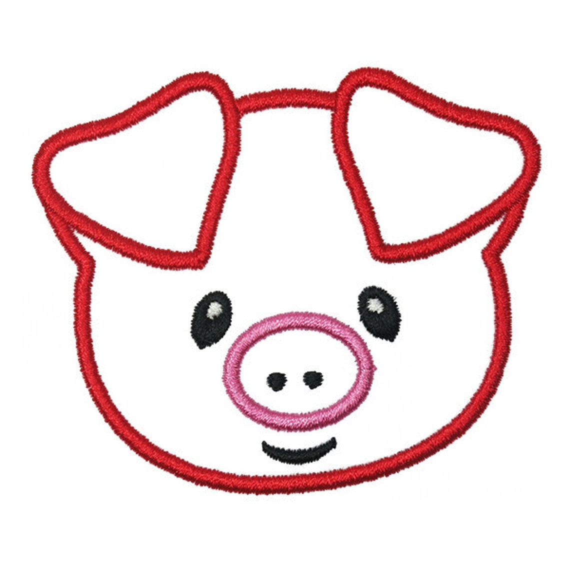 Cute Pig Applique Embroidery Design Instant Download | Etsy