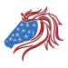 USA American Flag Horse Embroidery Design Instant Download - Etsy