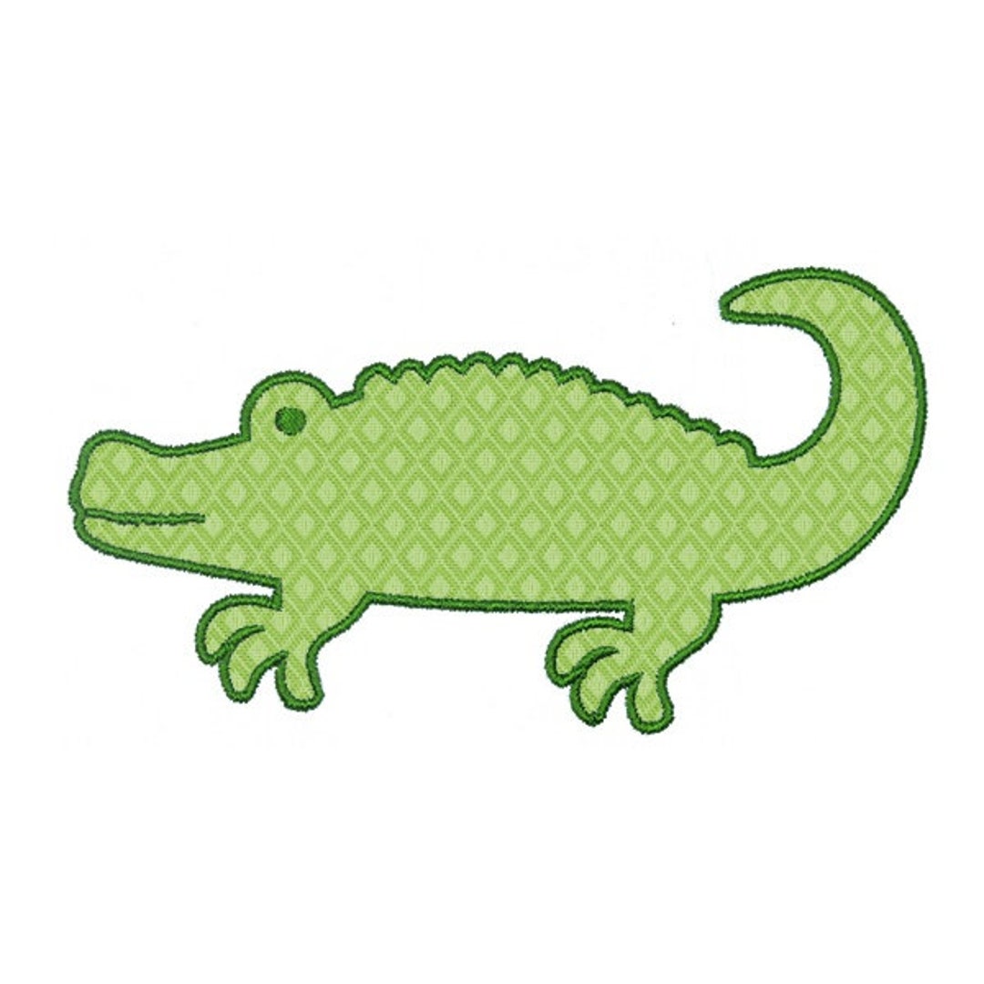 Alligator Applique Embroidery Design - Instant Download - Etsy