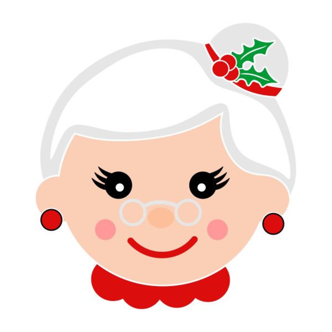 Mrs Santa Claus Cuttable Design PNG DXF SVG & eps File for | Etsy